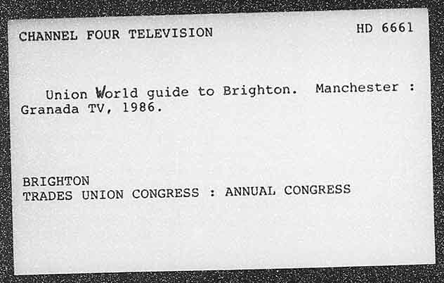CHANNEL FOUR TELEVISION - London Metropolitan University - TUC Library ...