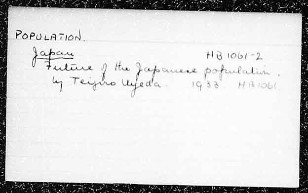 Population Japan - London Metropolitan University - TUC Library ...