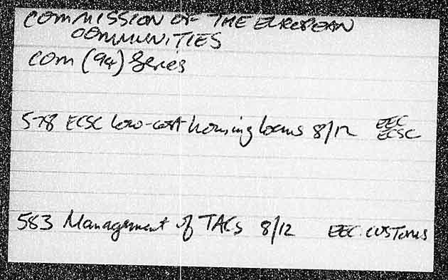 COMMISSION OF THE EUROPEAN COMMUNITIES COM (94) Series - London ...