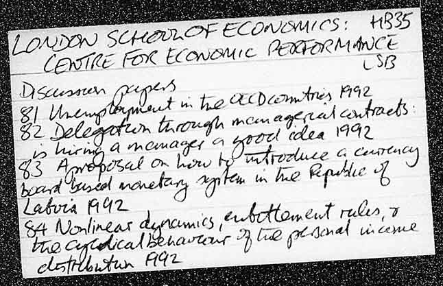 LONDON SCHOOL OF ECONOMICS : CENTRE FOR ECONOMIC PERFORMANCE - London ...