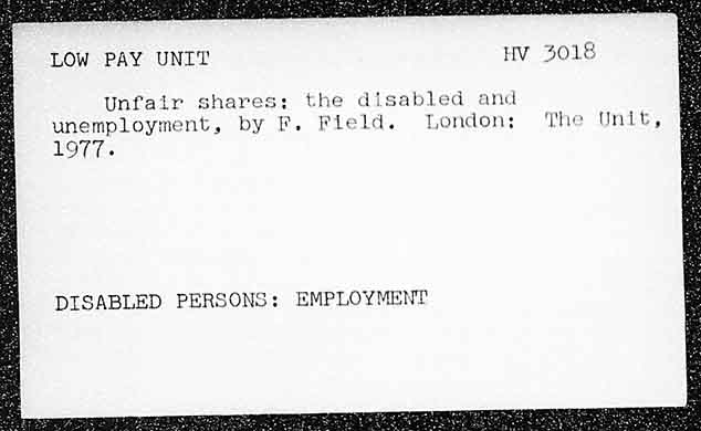 LOW PAY UNIT - London Metropolitan University - TUC Library Collections ...